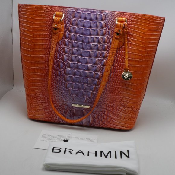 Brahmin | Bags | Brahmin Ellen Daiquiri Ombre Melbourne Orangepurple ...
